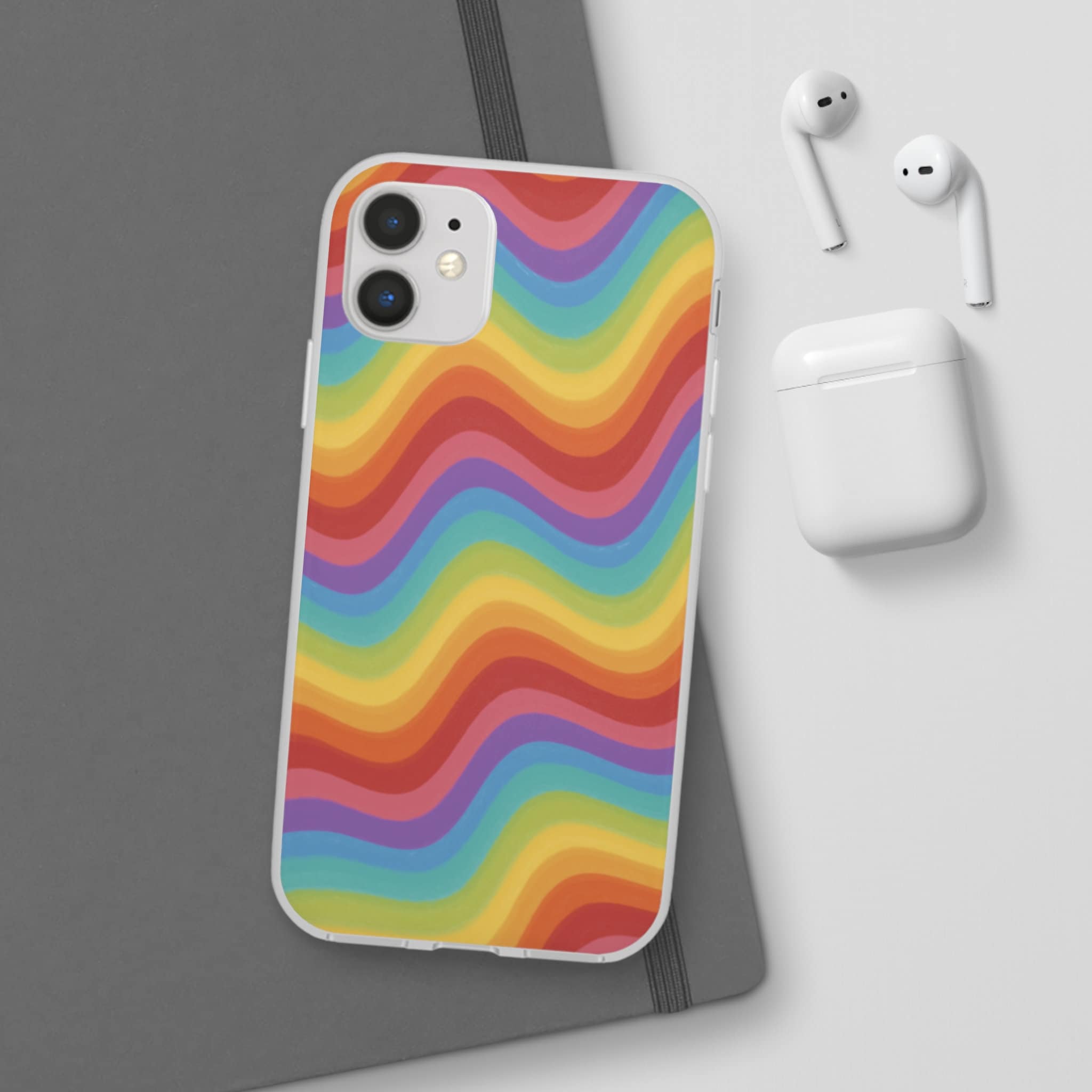 Bright Rainbow Melted Stripes Design Phone Case iPhone - Etsy
