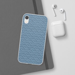 Japanese Inspired Pattern Wave Blue Phone Case Iphone - Etsy