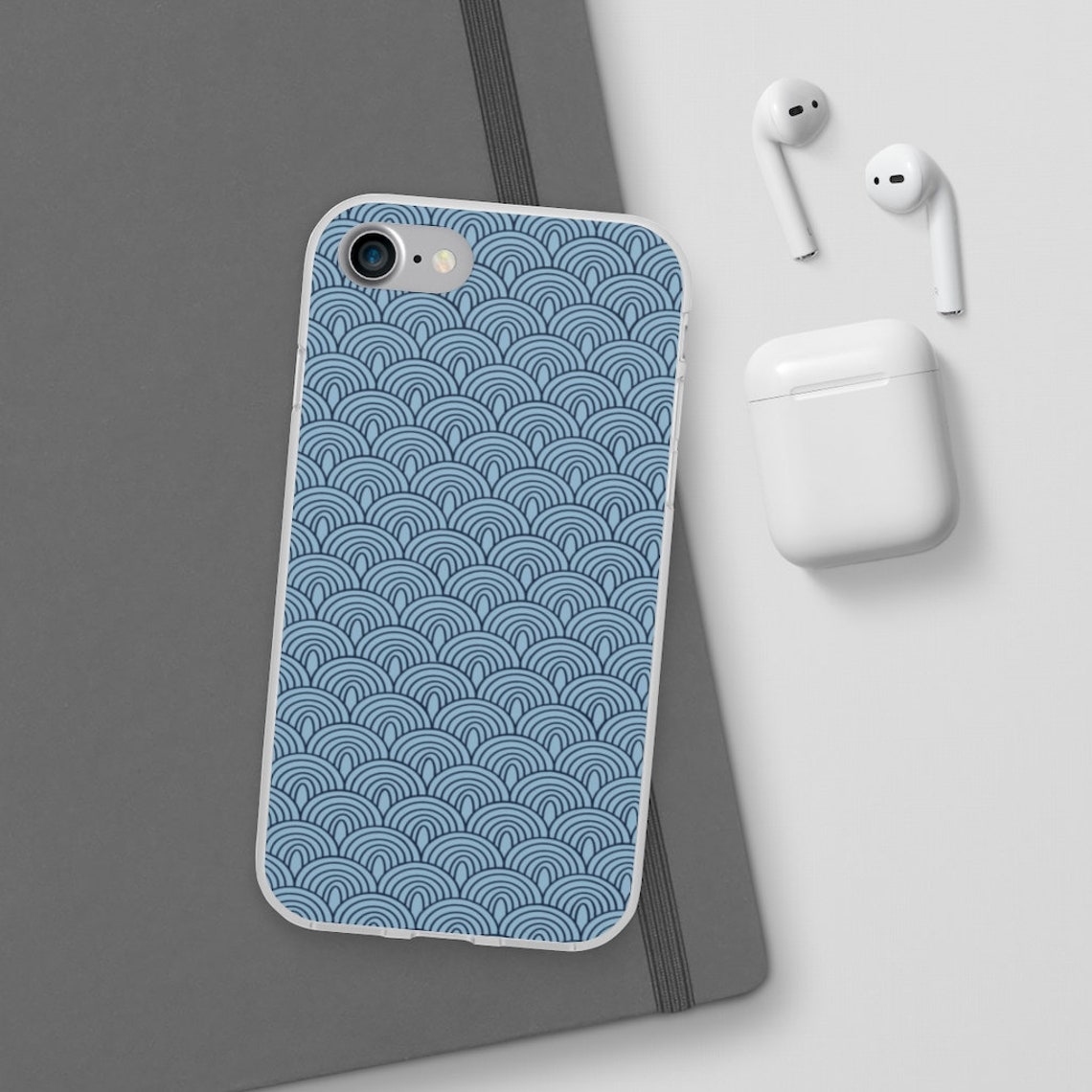 Japanese Inspired Pattern Wave Blue Phone Case Iphone - Etsy
