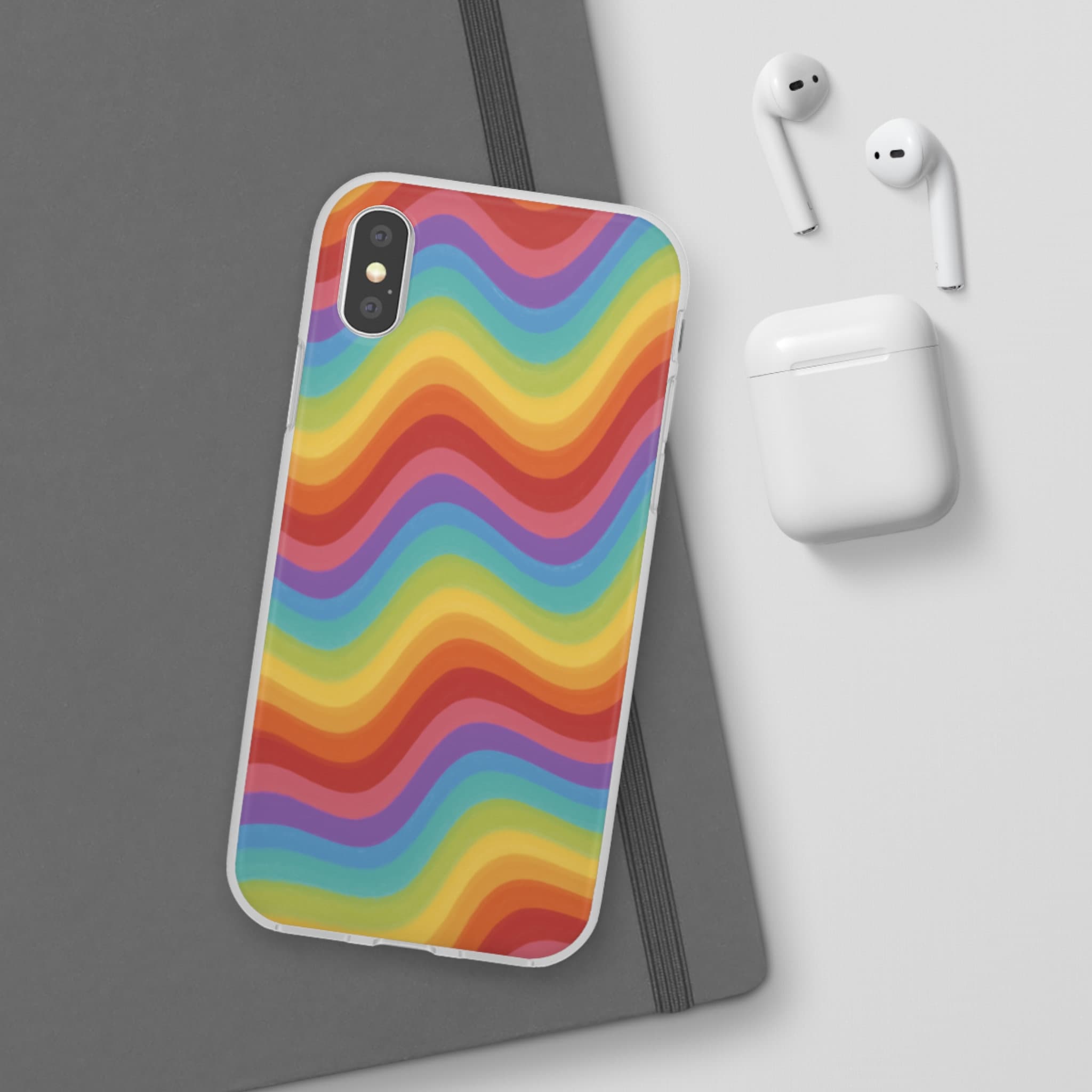 Bright Rainbow Melted Stripes Design Phone Case iPhone - Etsy