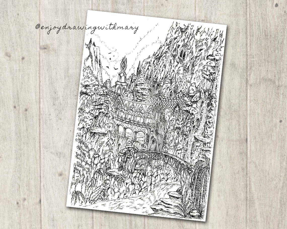 LOTR Poster, Imladris, Rivendell - Instant Download, Printable LOTR Art ...