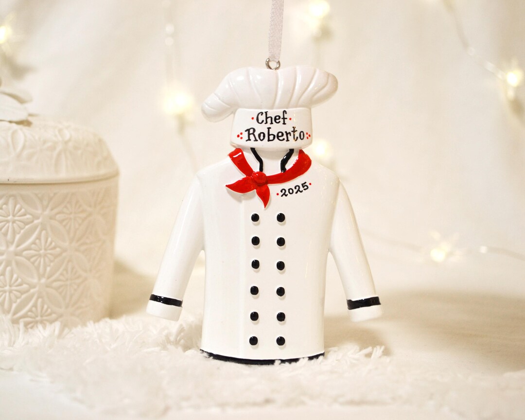 Chef Uniform Personalized Christmas Ornament, Cook Ornament, Baker ...