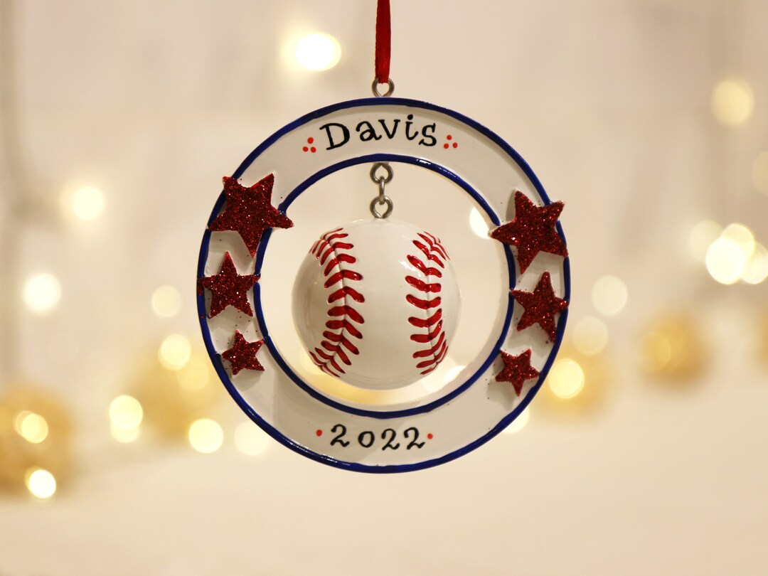3D Baseball Personalized Christmas Ornament, Baseball Ornament, Sport ...