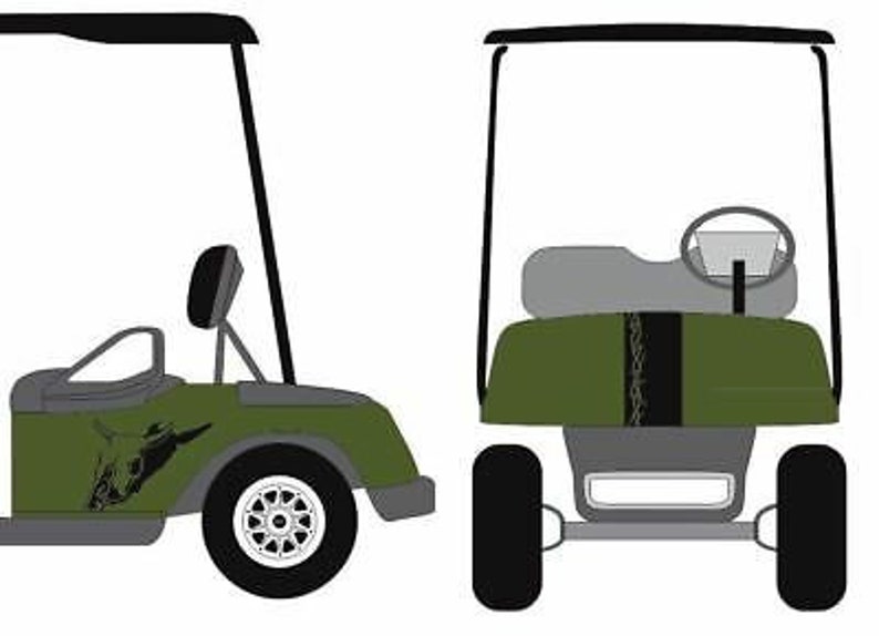 Cow Skull Golf Cart 3M Decal Stripe Graphic Sticker EZ Go Club | Etsy