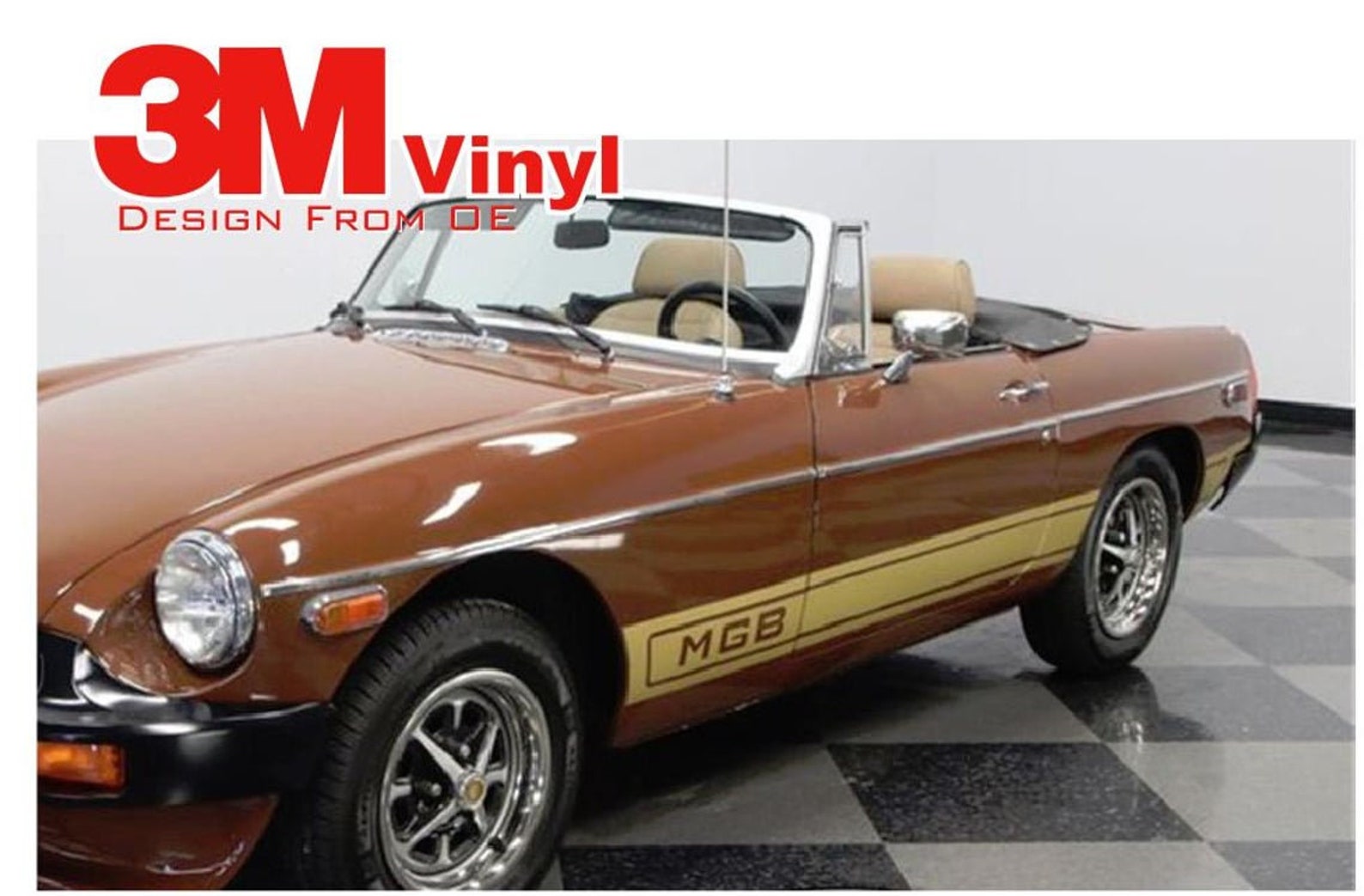 1974-1980 MG MGB Lower Rocker Side Stripe Decal Graphic Kit GT Roadster ...