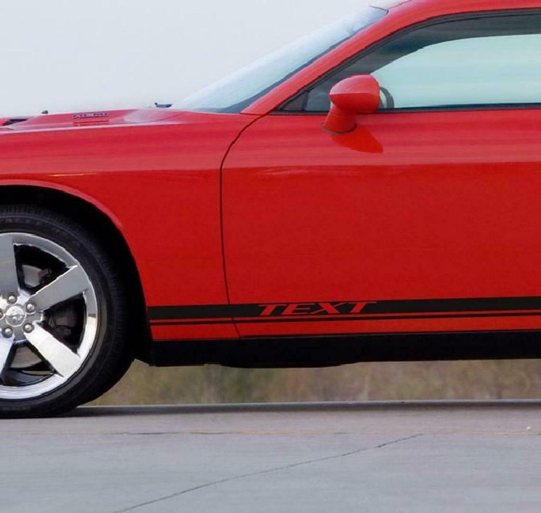 Rocker Stripes Fits: Dodge Challenger Rt Srt Sxt Hellcat Rocker Graphic ...