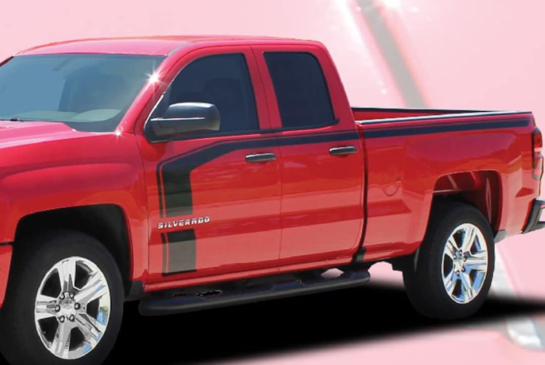 Flow Stripe Fits: 2016 - 2018 Silverado Truck Vinyl Graphics Kit ...