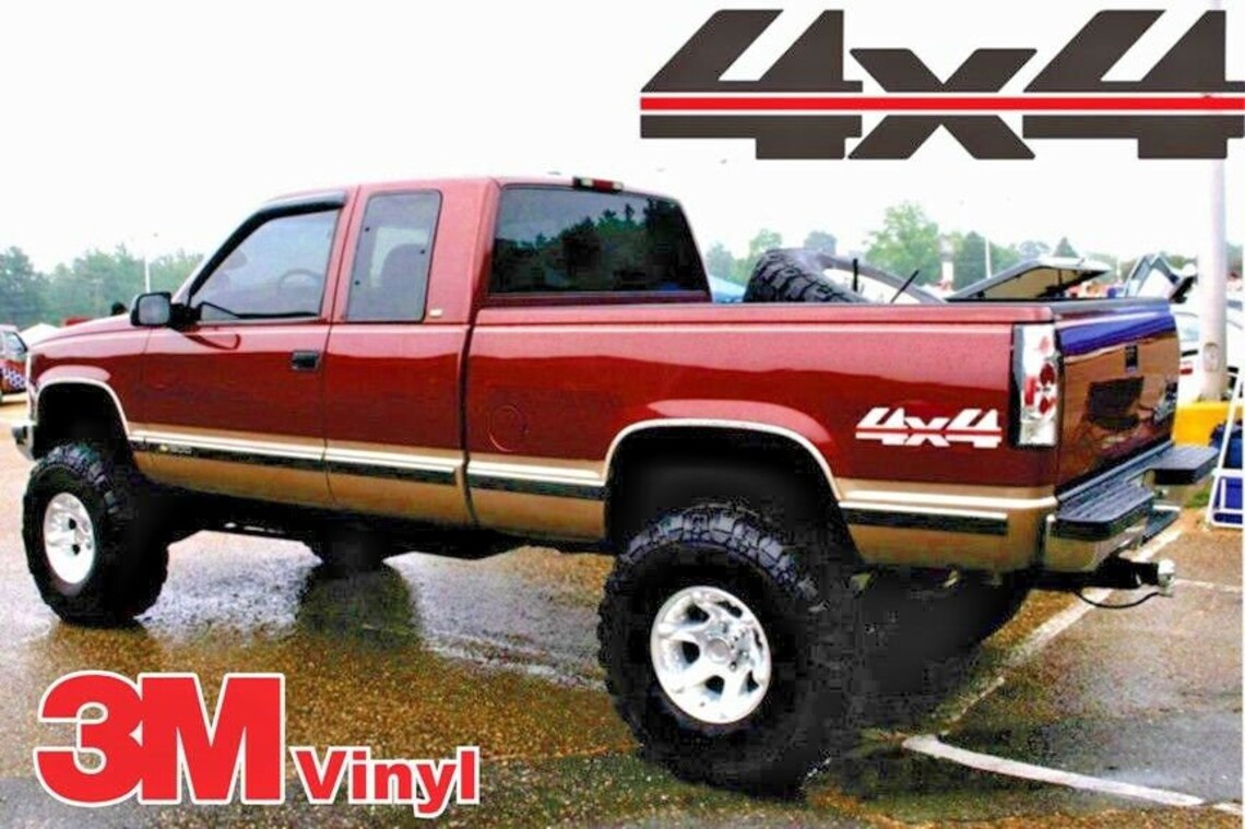 Chevrolet Silverado 4x4 Decal Kit for Right & Left Sides 3M Vinyl - Etsy