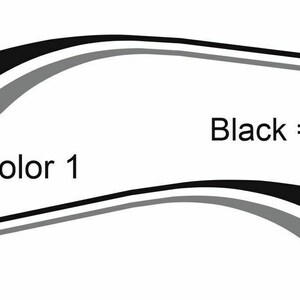 Swoop 2 Color Golf Cart Decal 3M Graphic Sticker EZ Go Club Car Yamaha ...