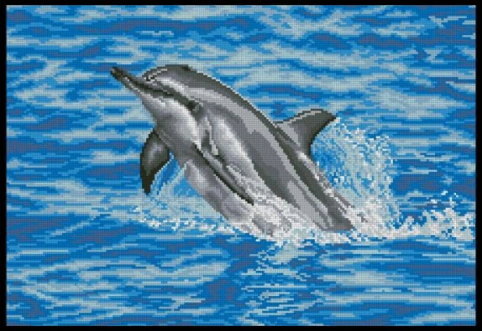 Dolphin Cross Stitch Pattern: Aquatic Ocean Embroidery (PDF Pattern) - Etsy