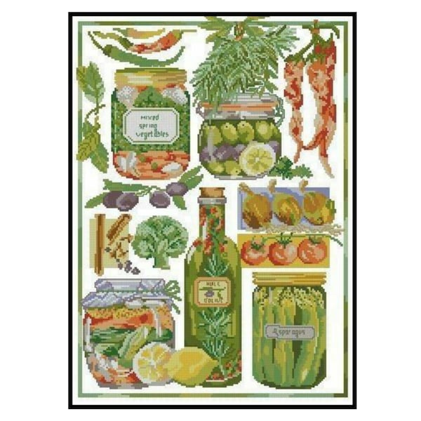 Vegetable Cross Stitch Pattern - Etsy
