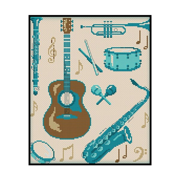 Music Cross Stitch - Etsy