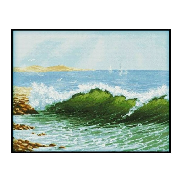Ocean Cross Stitch - Etsy