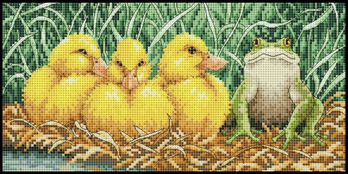 Ugly Duckling Ducks Frog Animals Counted Cross Stitch Instant Download ...