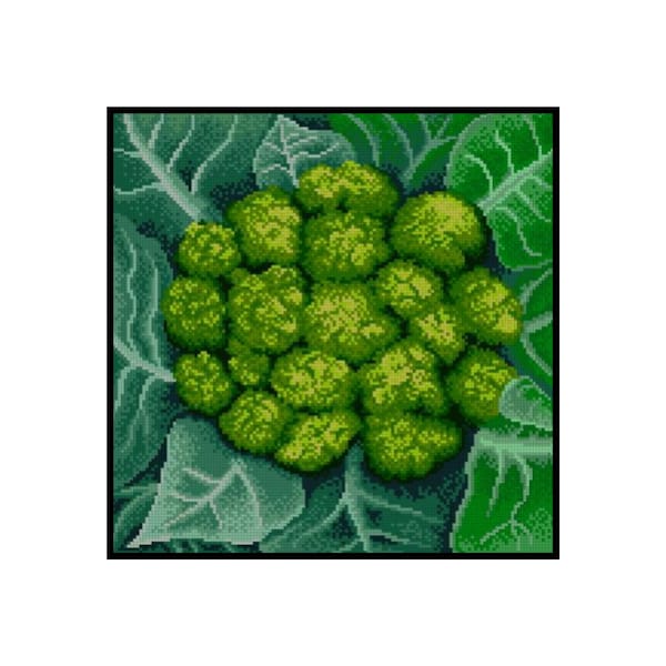 Broccoli Cross Stitch - Etsy