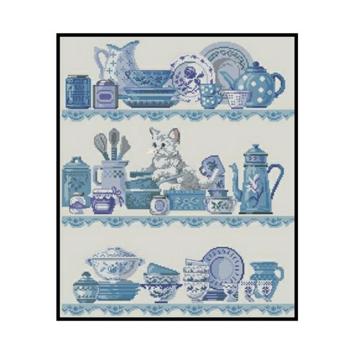 True Blue Cross Stitch Pattern. Instant Download PDF - Etsy