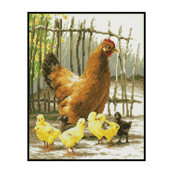 Chicken Cross Stitch - Etsy