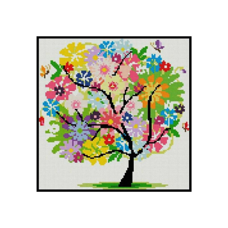 Temperature Tree Cross Stitch - Etsy
