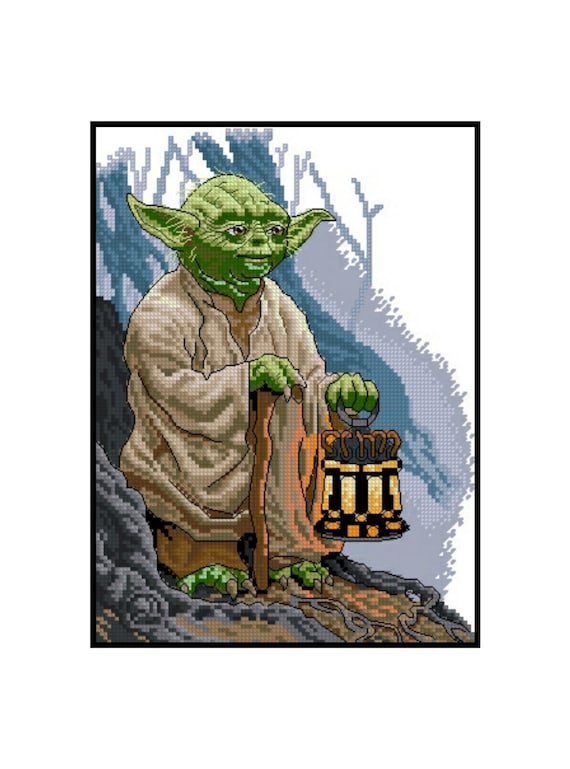 Master Yoda Animation Star Wars Fantasy Embroidery Counted - Etsy
