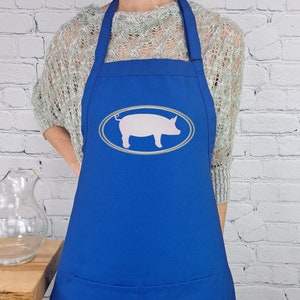 Pig Apron Embroidered Kitchen Apron Perfect Farmhouse Gift - Etsy