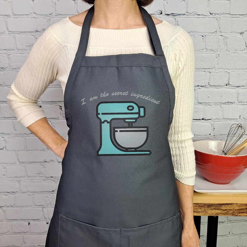 Customizable Embroidered Apron: Stand Mixer Design, Baking Gift - Etsy