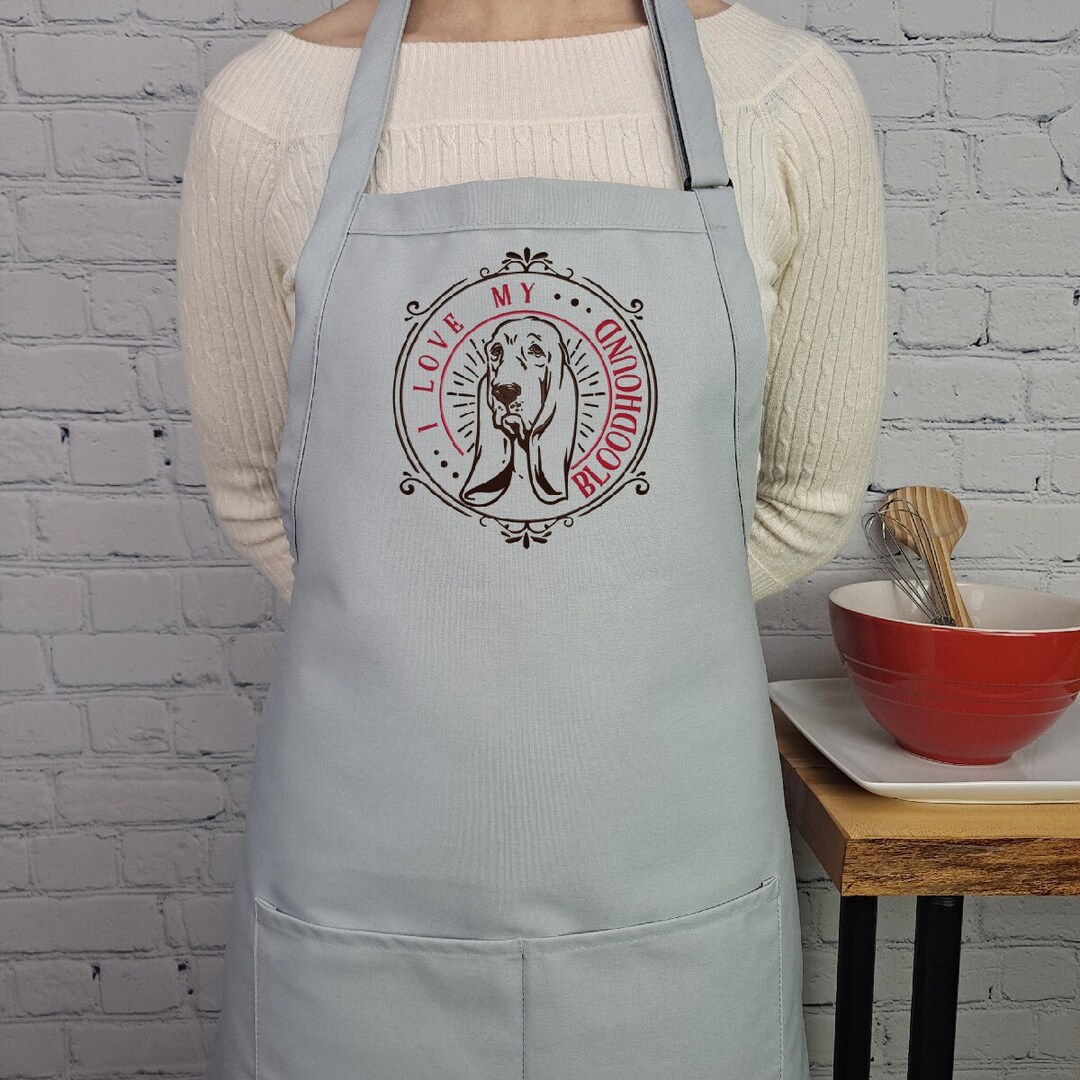 Embroidered Blood Hound Apron: - Etsy