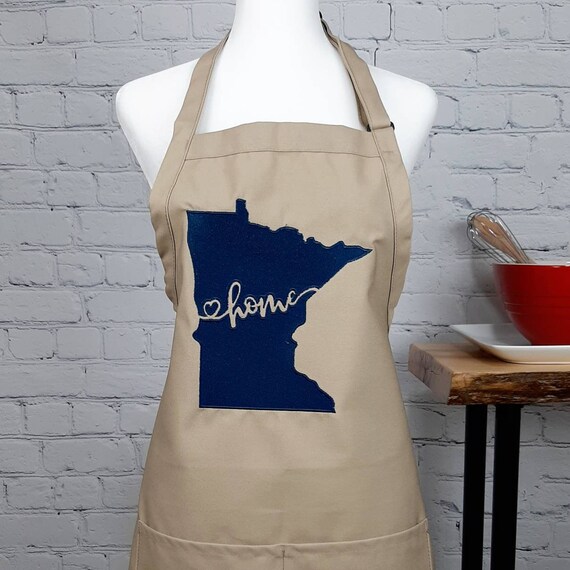 Minnesota apron embroidered home state pride baking apron with | Etsy