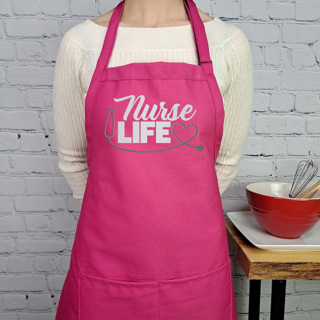 Nurse Life Kitchen Apron With Pocket for Home Cooking and Baking - Etsy