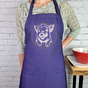Pig Apron Cute Piglet Embroidered Kitchen Apron Perfect Farmhouse Gift ...
