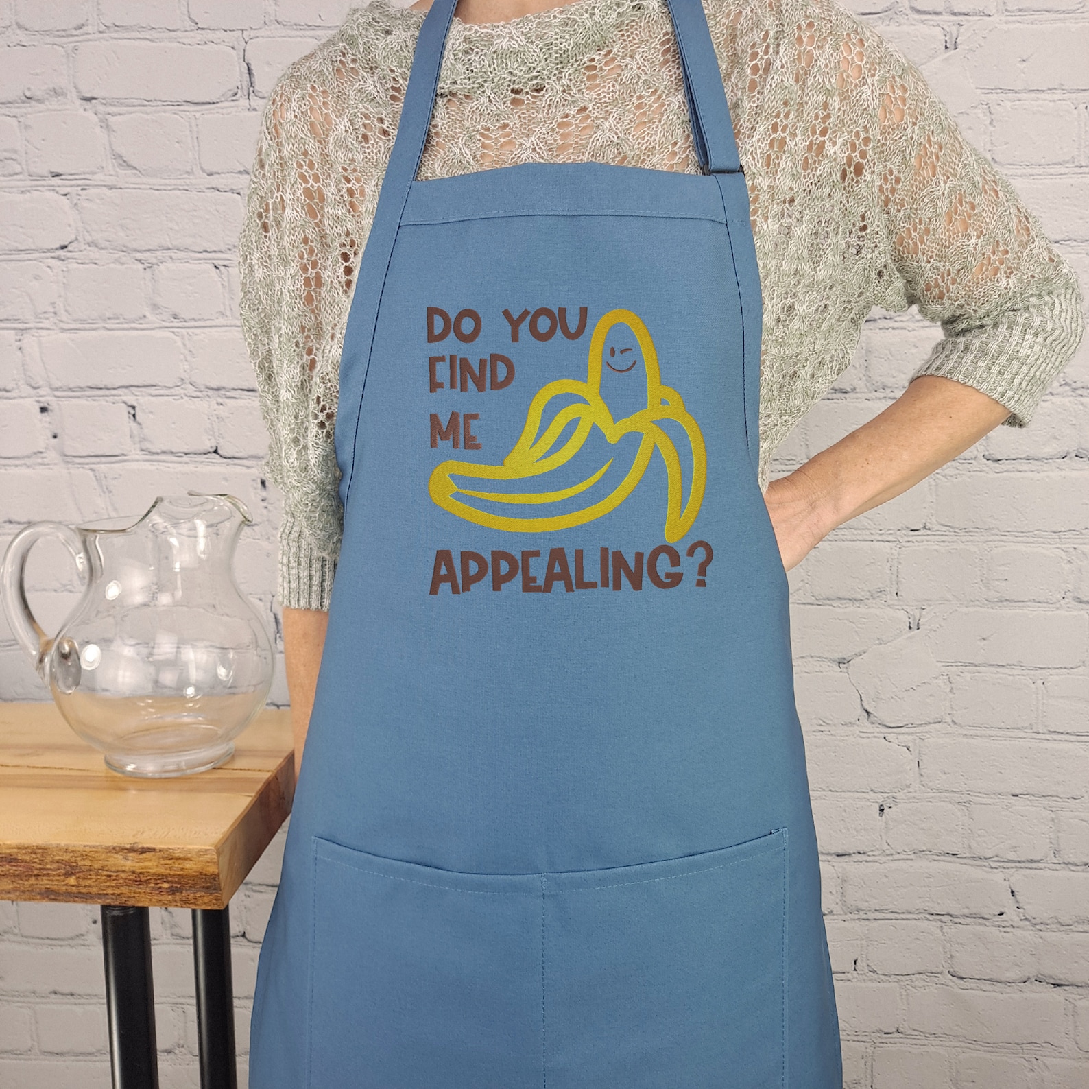 Funny Banana Embroidered Apron: Pun Humor Kitchen Gift - Etsy