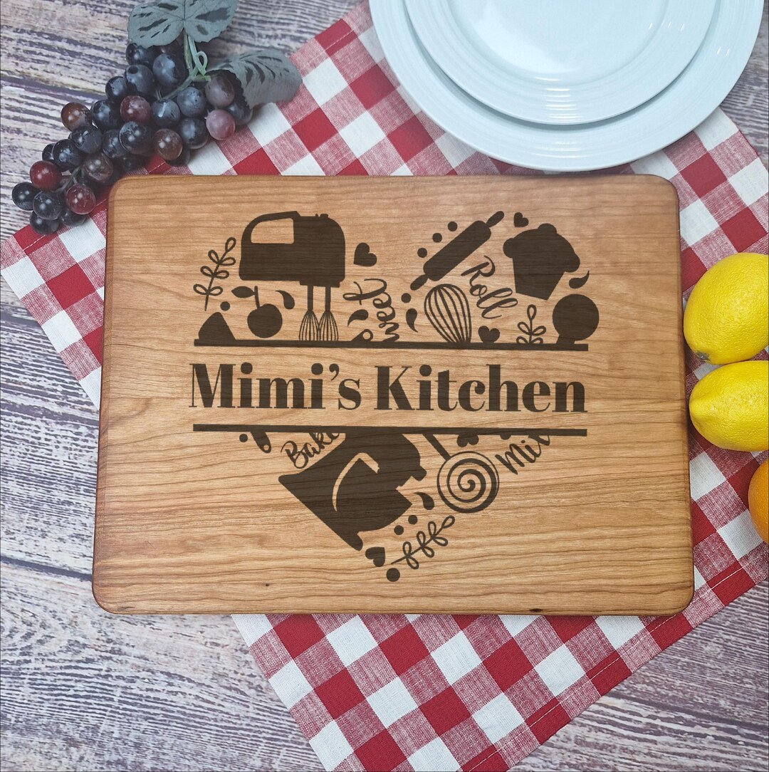 Custom Kitchen Cutting Board Personalized Gift for Grandma, Mother or ...