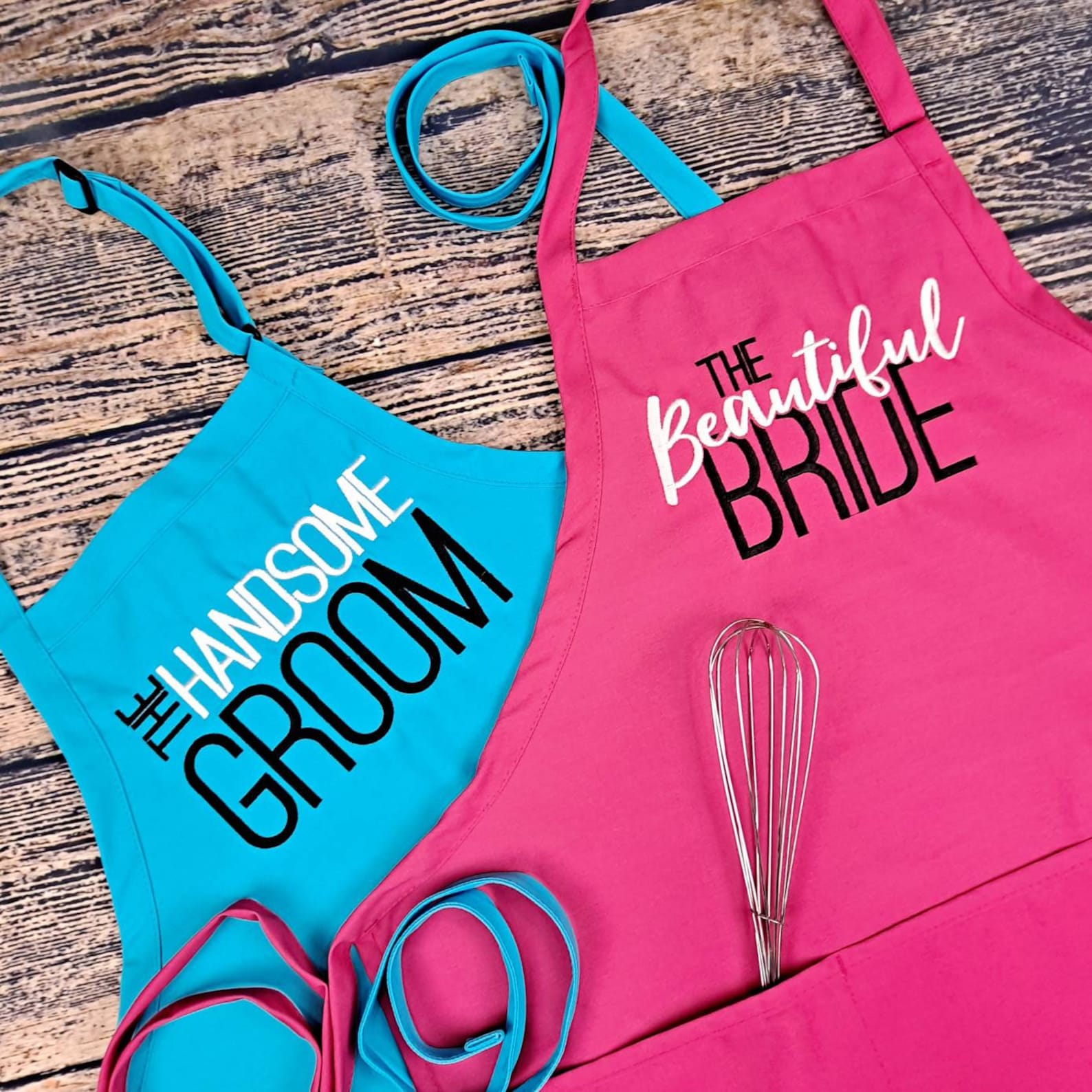 Matching Apron Set Bride and Groom Aprons His Hers Great - Etsy