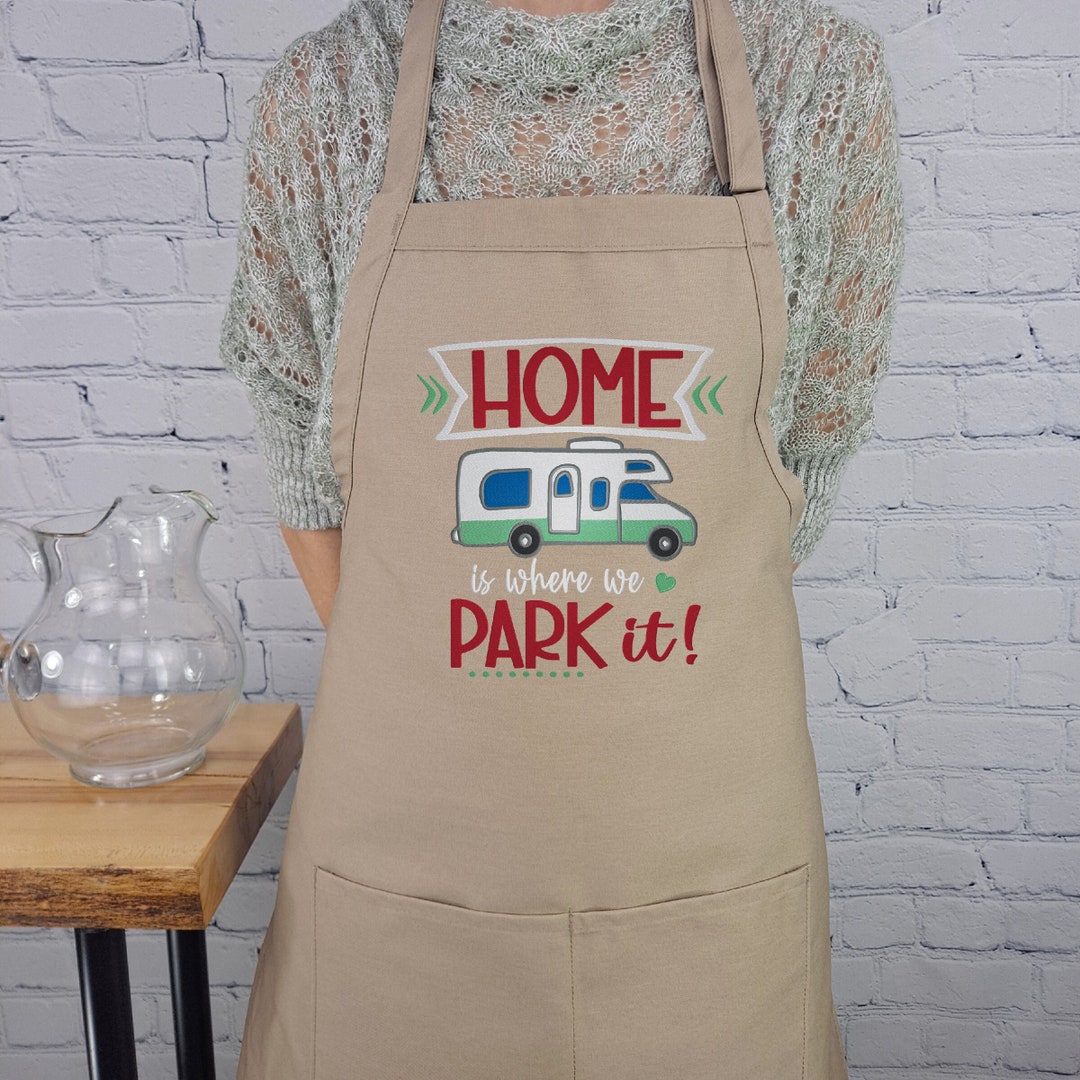 Camp Life Apron Class C Camper Rv Camping Embroidered With Pockets ...