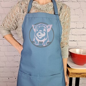 Pig Apron Cute Piglet Embroidered Kitchen Apron Perfect Farmhouse Gift ...