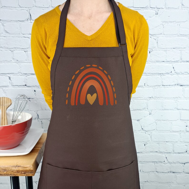 Embroidered Rainbow Apron: Personalized Boho Kitchen Gift - Etsy UK