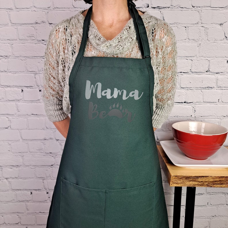 Mama Bear Apron: Embroidered Mother's Day Gift, USA Made - Etsy