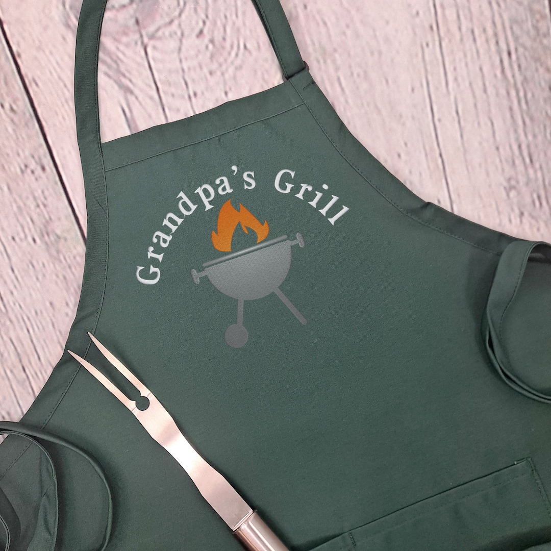 Personalized Grilling Apron: Embroidered BBQ Master Gift - Etsy