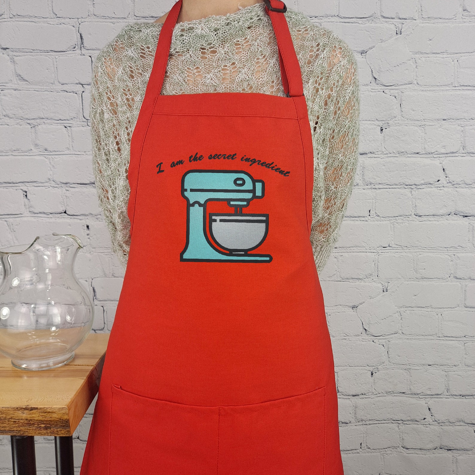 Customizable Embroidered Apron: Stand Mixer Design, Baking Gift - Etsy