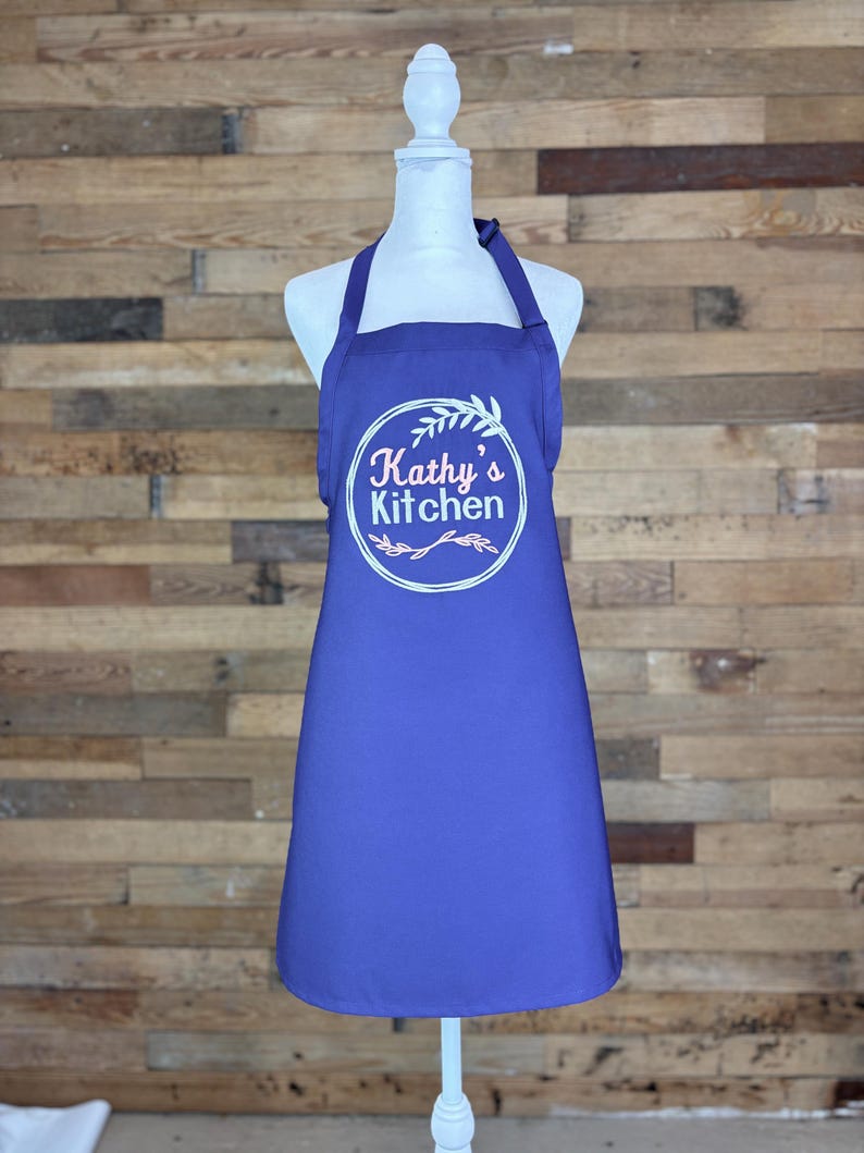 Custom Embroidered Kitchen Apron, Personalized Gift - Etsy