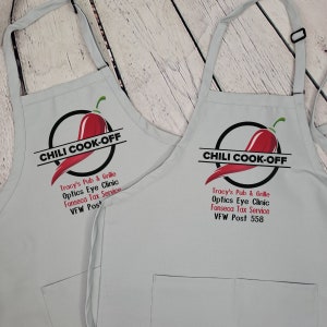 Chili Cook-off Apron Pack: Embroidered Team Aprons - Etsy