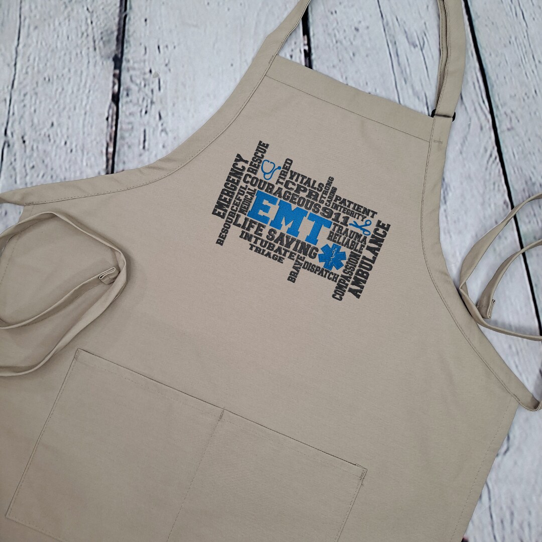 EMT Apron Caduces Embroidered Apron First Responder - Etsy