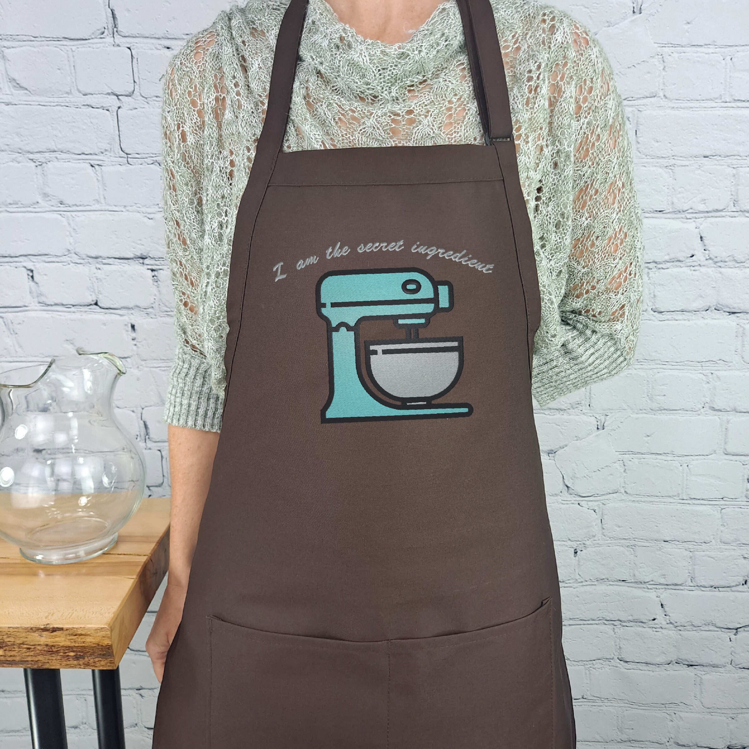 Customizable Embroidered Apron: Stand Mixer Design, Baking Gift - Etsy