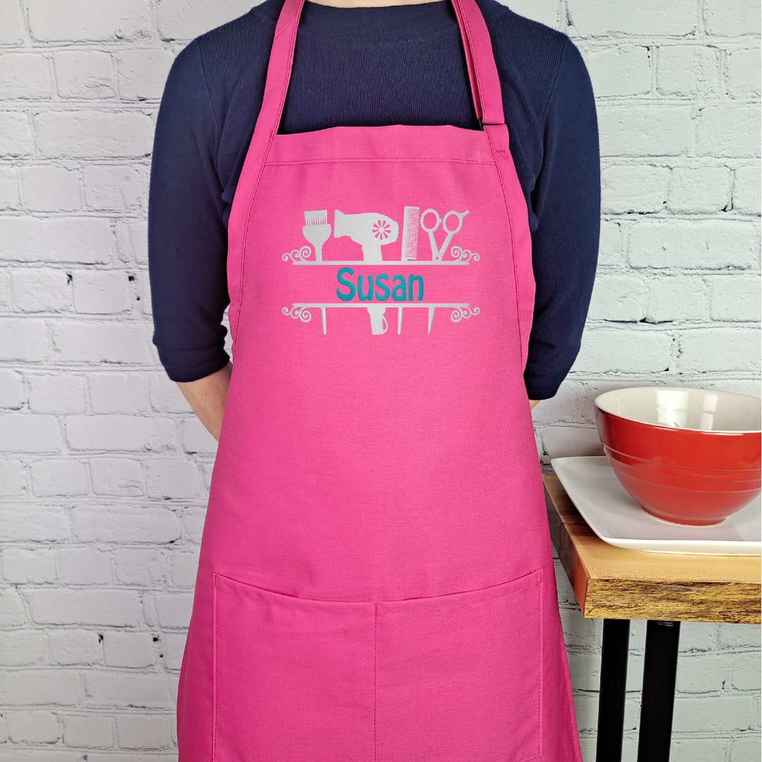 Hairstylist Apron Personalized Salon Apron Customize Embroidered Hair ...