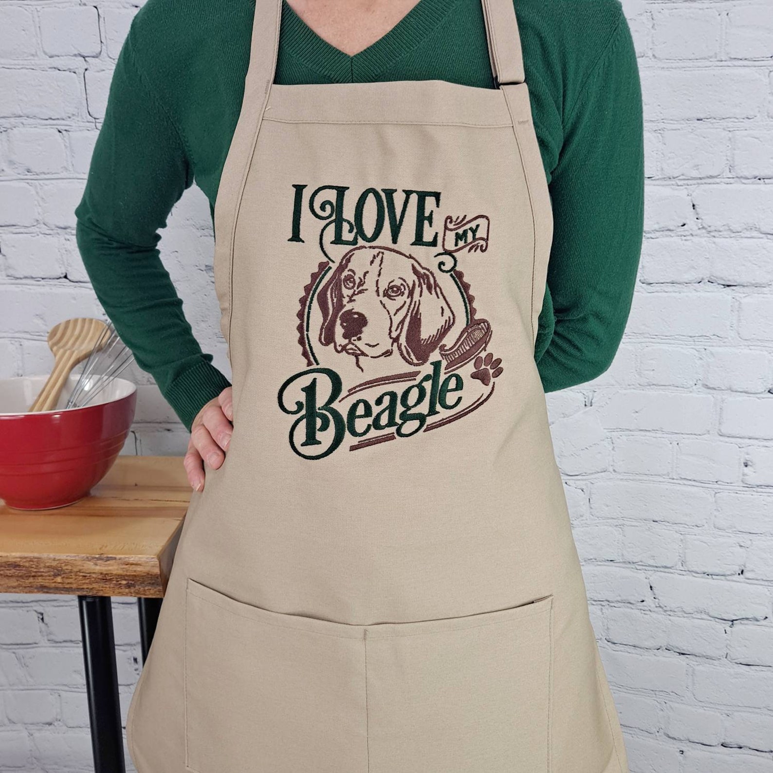 Beagle Dog Lovers Embroidered Kitchen Apron - Etsy