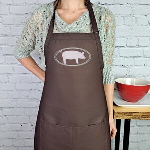 Pig Apron Embroidered Kitchen Apron Perfect Farmhouse Gift - Etsy
