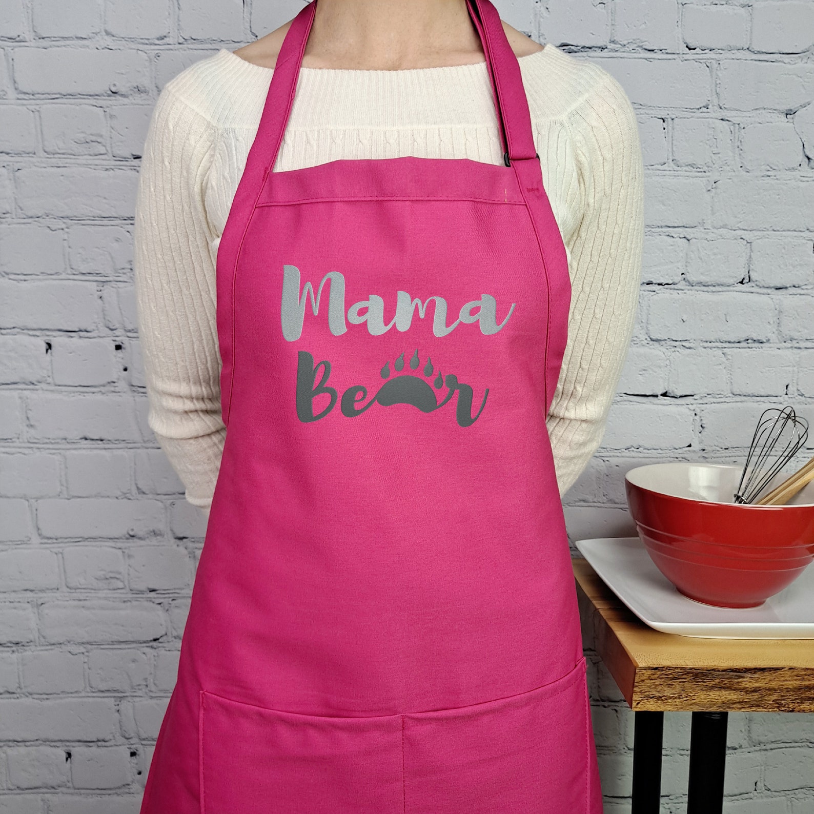 Mama Bear Apron: Embroidered Mother's Day Gift, USA Made - Etsy