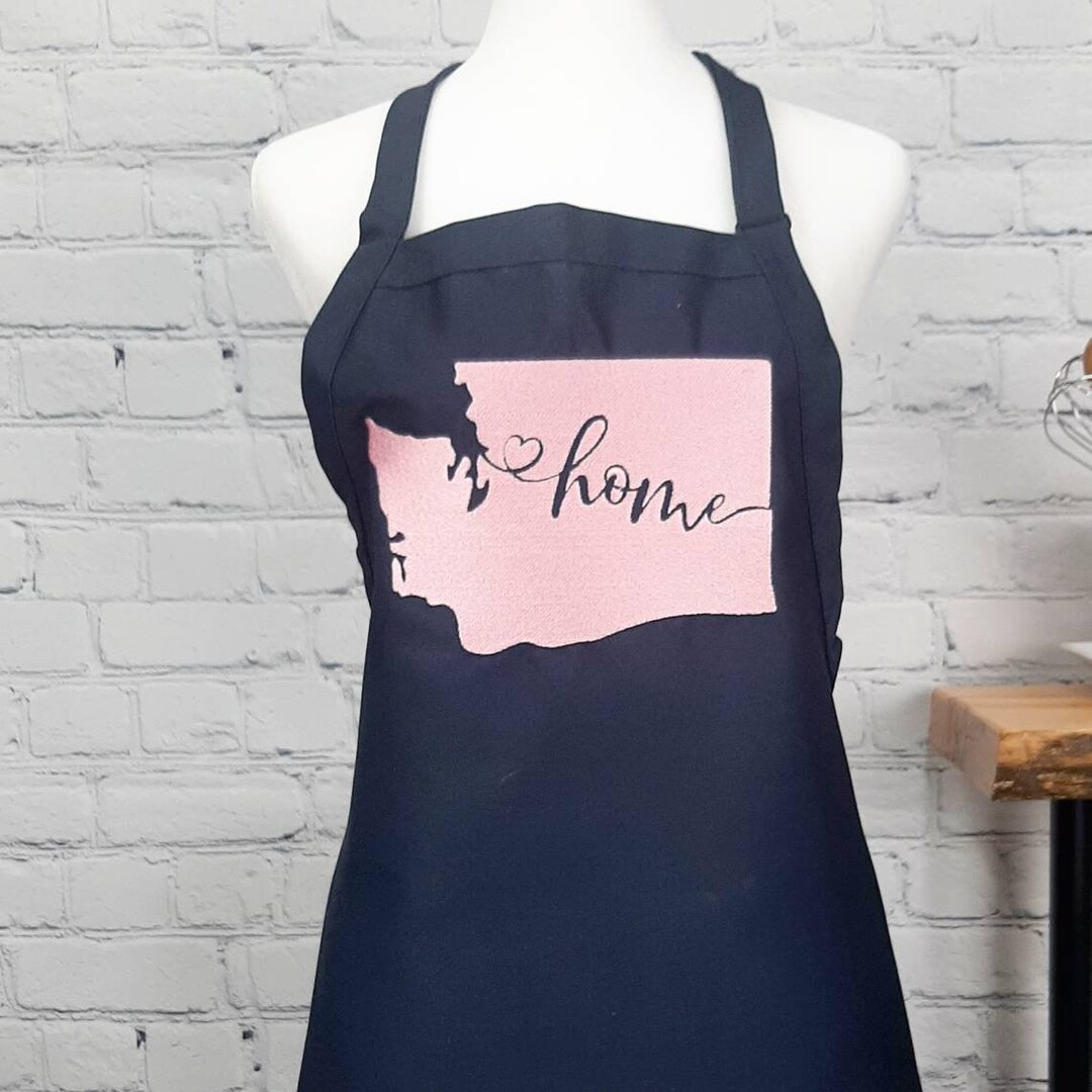 Embroidered Washington State Apron: USA Made Kitchen Gift - Etsy