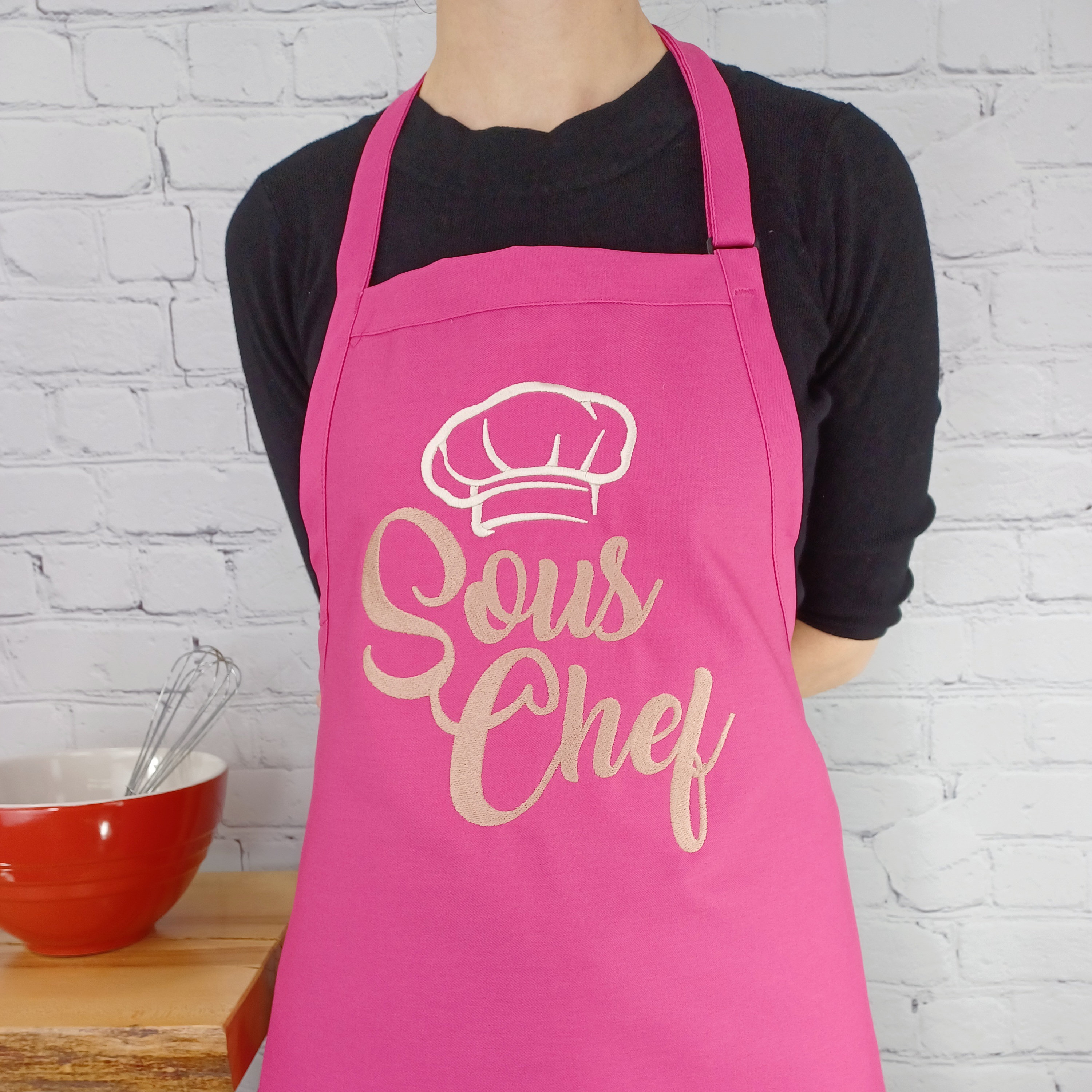 Matching Apron Head Chef Sous Chef Couples Cook Together Embroidered ...