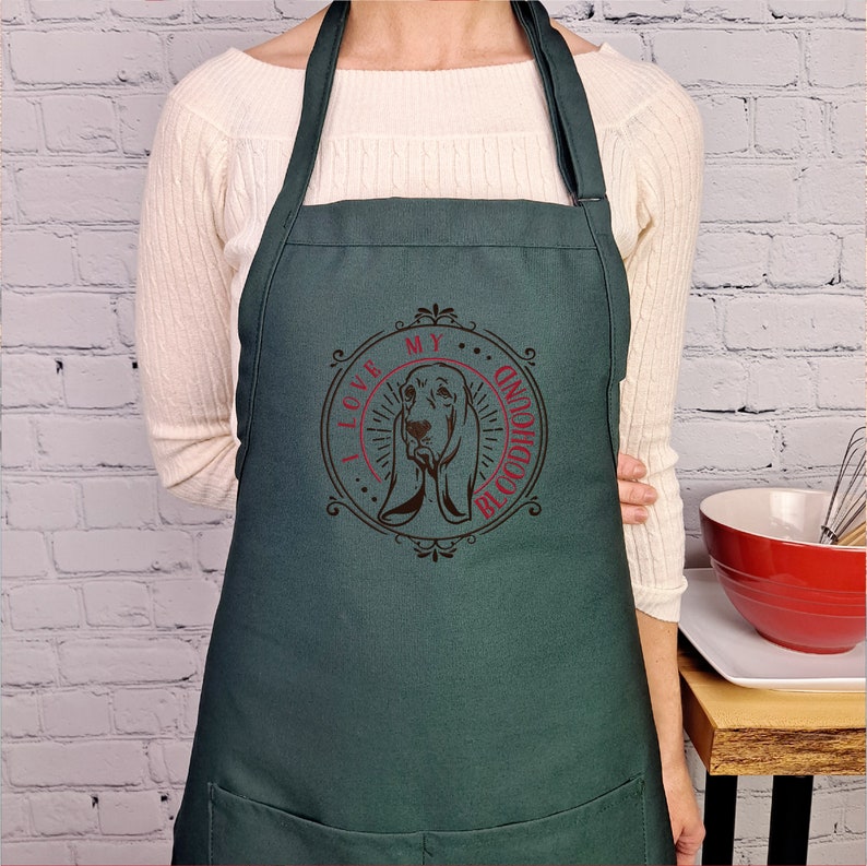 Embroidered Blood Hound Apron: - Etsy