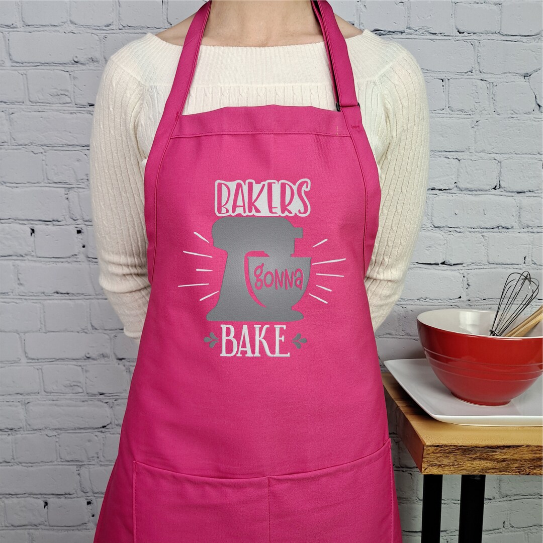 Funny Apron Bakers Gonna Bake Pun Baking Kitchen Apron Embroidered With ...